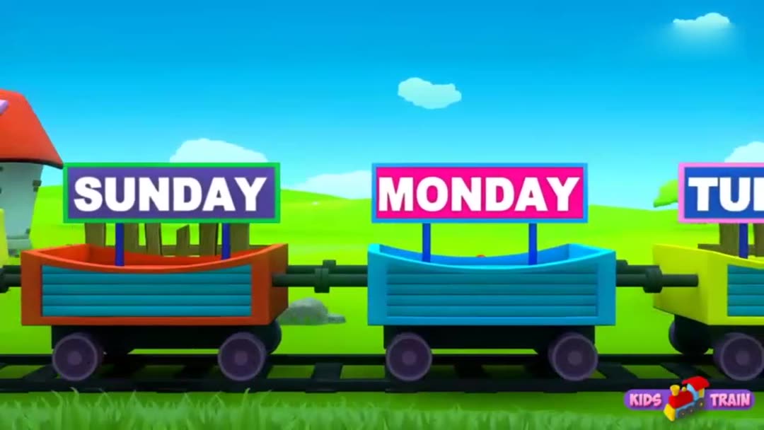 学习星期几英文单词!乐园小火车托运奇妙车厢