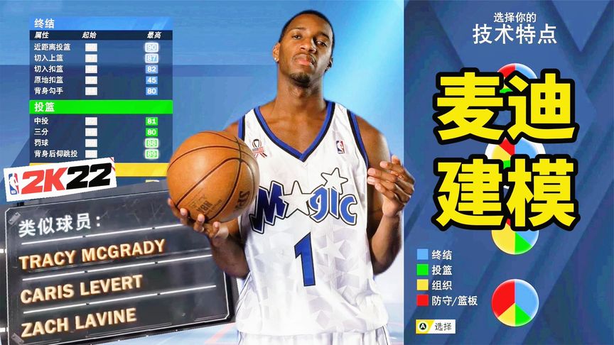 NBA2K22生涯建模:分位篇!麦迪生涯建模!