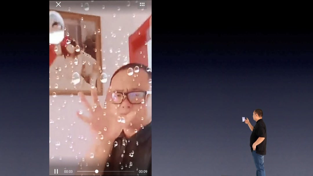 AR软件出控雨视频模型了,现在手机可以直接拍摄出来