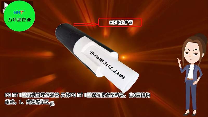 PE-RT II型预制直埋保温管 供热管道 pert2型温泉热力管