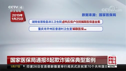 [中国新闻]国家医保局通报8起欺诈骗保典型案例