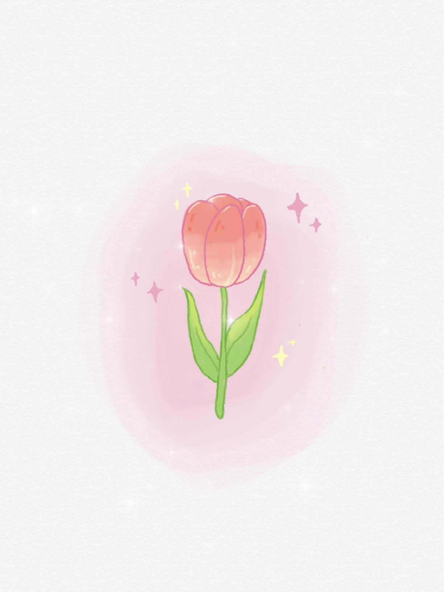 超简单的春日郁金香备忘录手绘艾特你的好朋友给你画零基础.