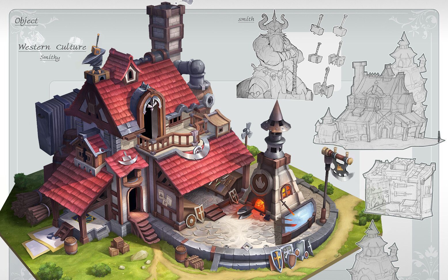 3Dmax场景模型制作过程,基础场景建模教学,3Dmax场景建模教学。