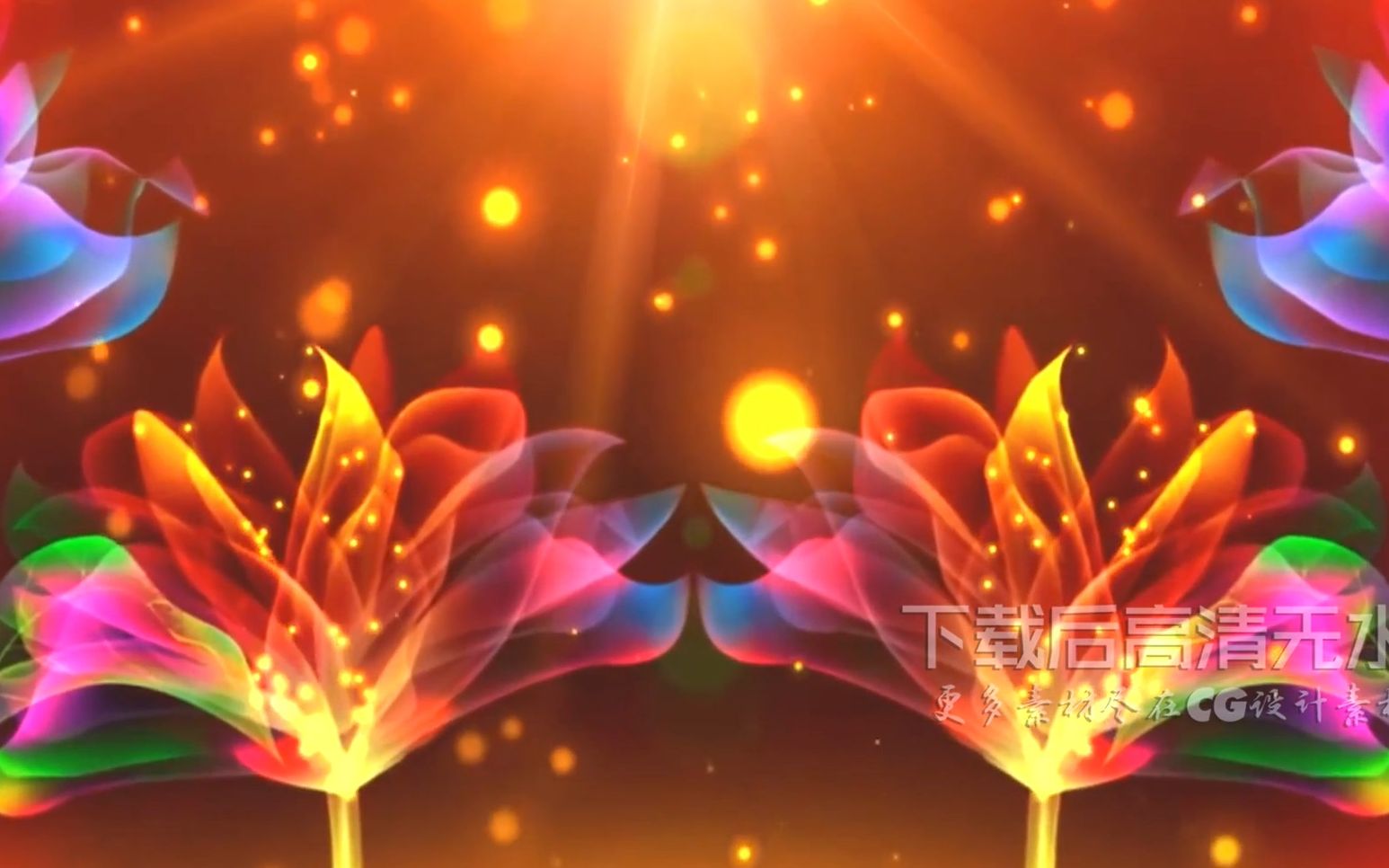 s717 梦幻时尚粒子花朵绽放婚礼爱情晚会LED背景素材剪辑合成 婚礼...