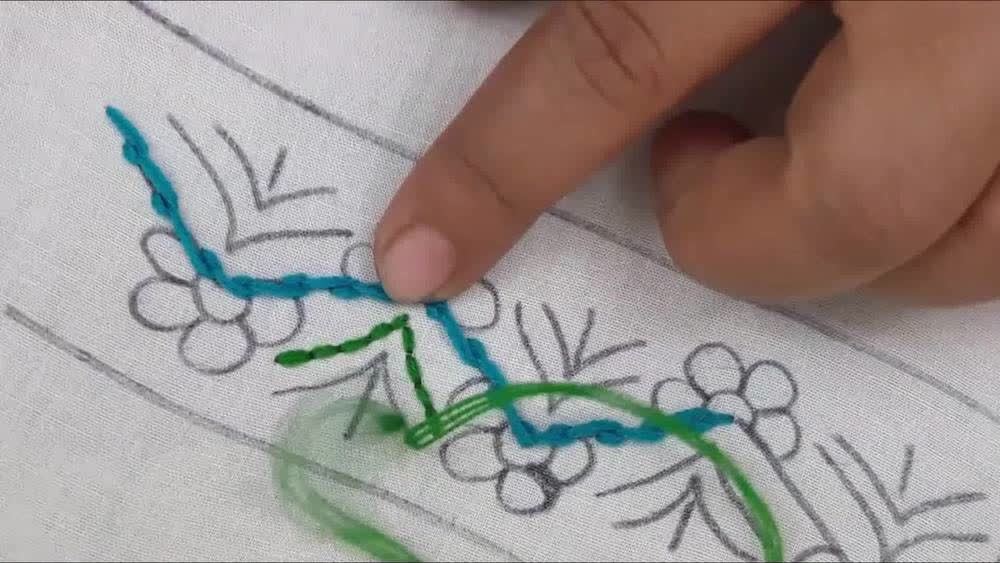 手工刺绣:连衣裙的缎面刺绣边框设计,手工刺绣简易边框设计