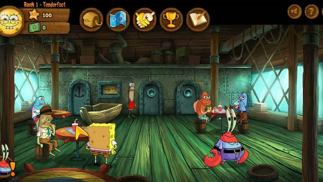 海绵宝宝来蟹老板的餐厅帮忙 海绵宝宝全集游戏