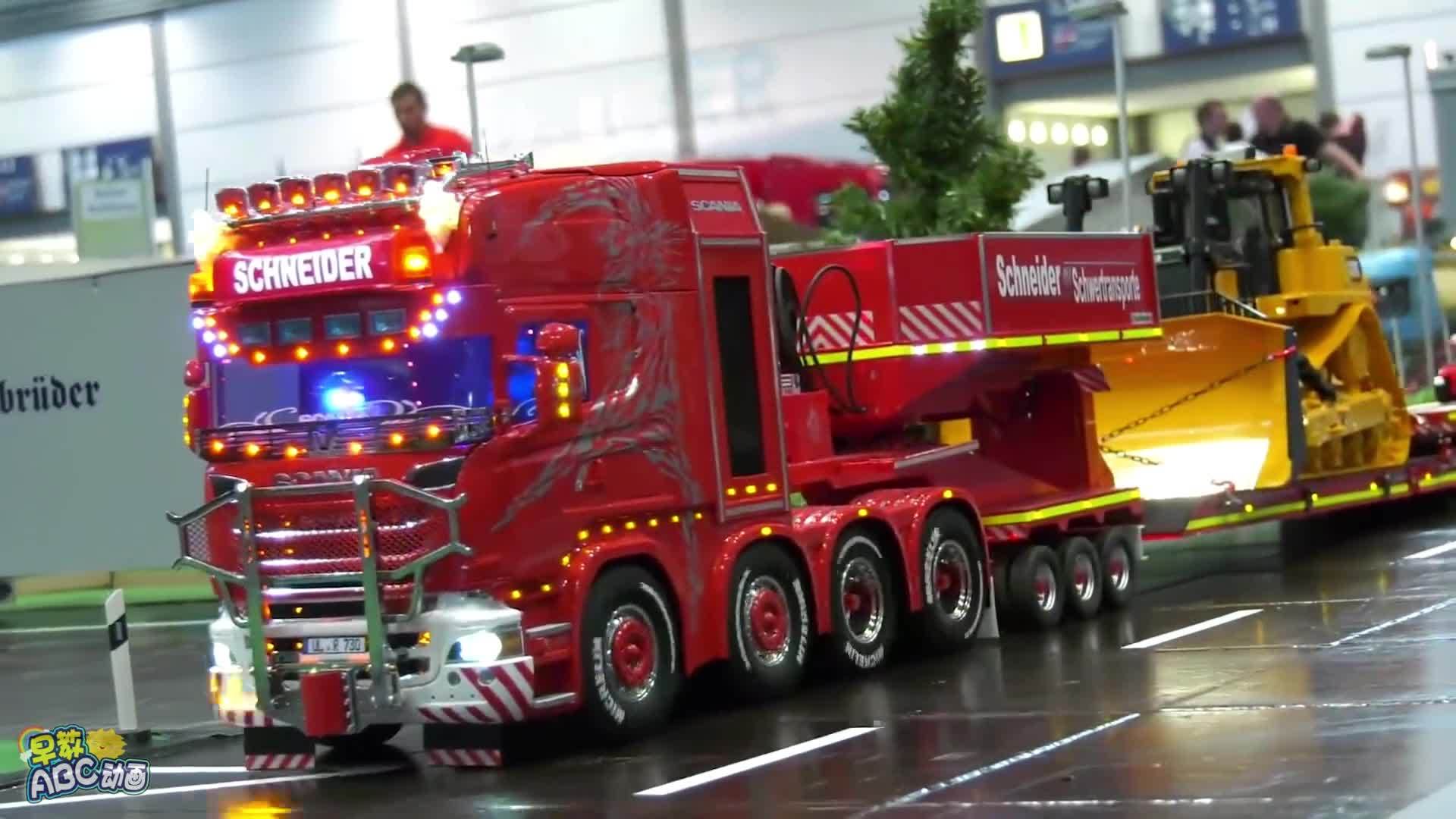 趣味汽车玩具总动员,大货车、拖拉机、铲车等工程车