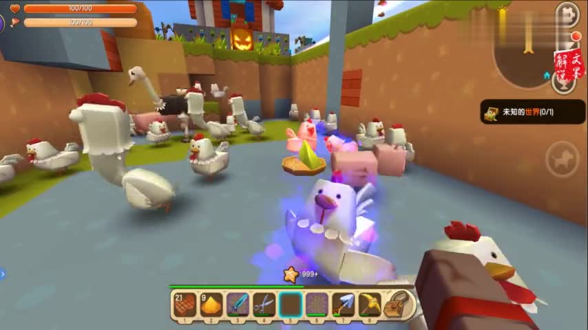 迷你世界,生存孵化战斗鸡,把我的小农场杀爆了