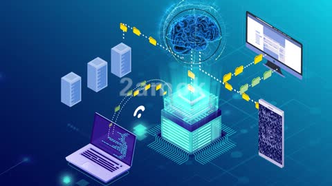 5g智慧生活云服务器大数据处理中心,凌晨两点视频素材网,视频素材