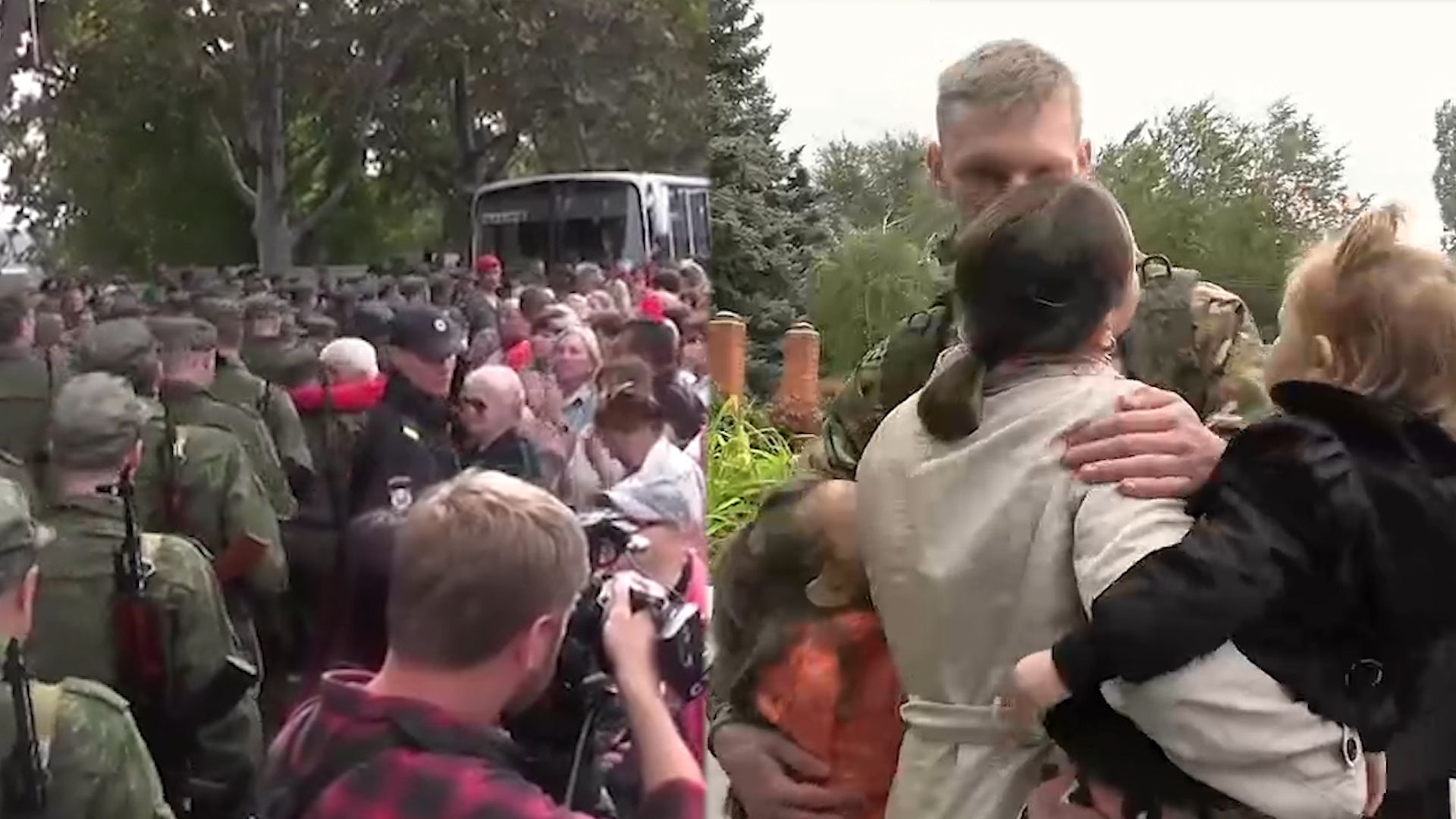 俄罗斯多地进行新兵动员:军队奏乐 亲属拥抱道别