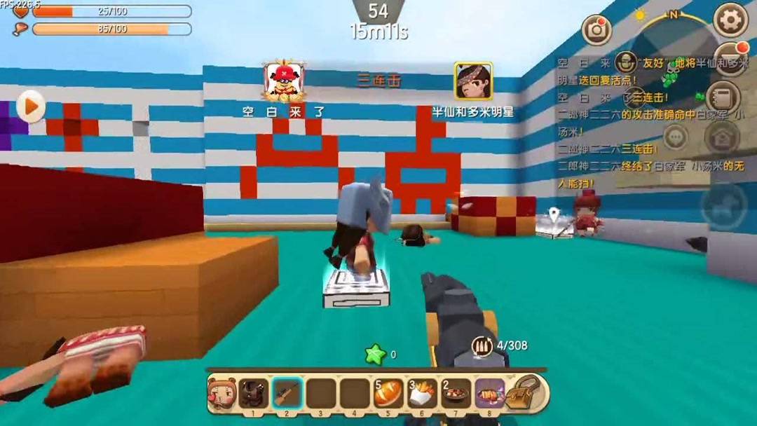 迷你世界个人竞技:从来不需要开镜的狙击枪,开始满城屠人了