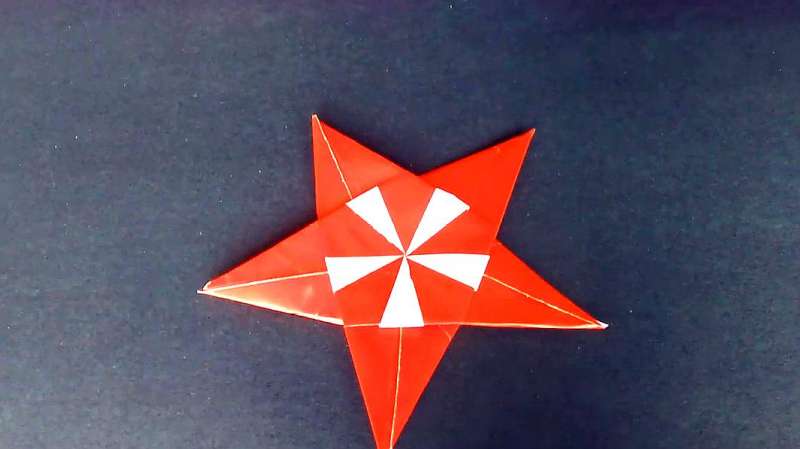手工折纸DIY,教你折一个五角星,五角星星的另一种折法