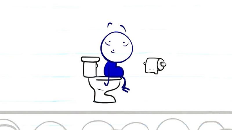 创意铅笔动画:上厕所也可以表演?整的挺新鲜的