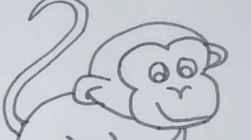 教你简单几笔速成一只可爱的小猴子,跟我一起学习简笔画吧