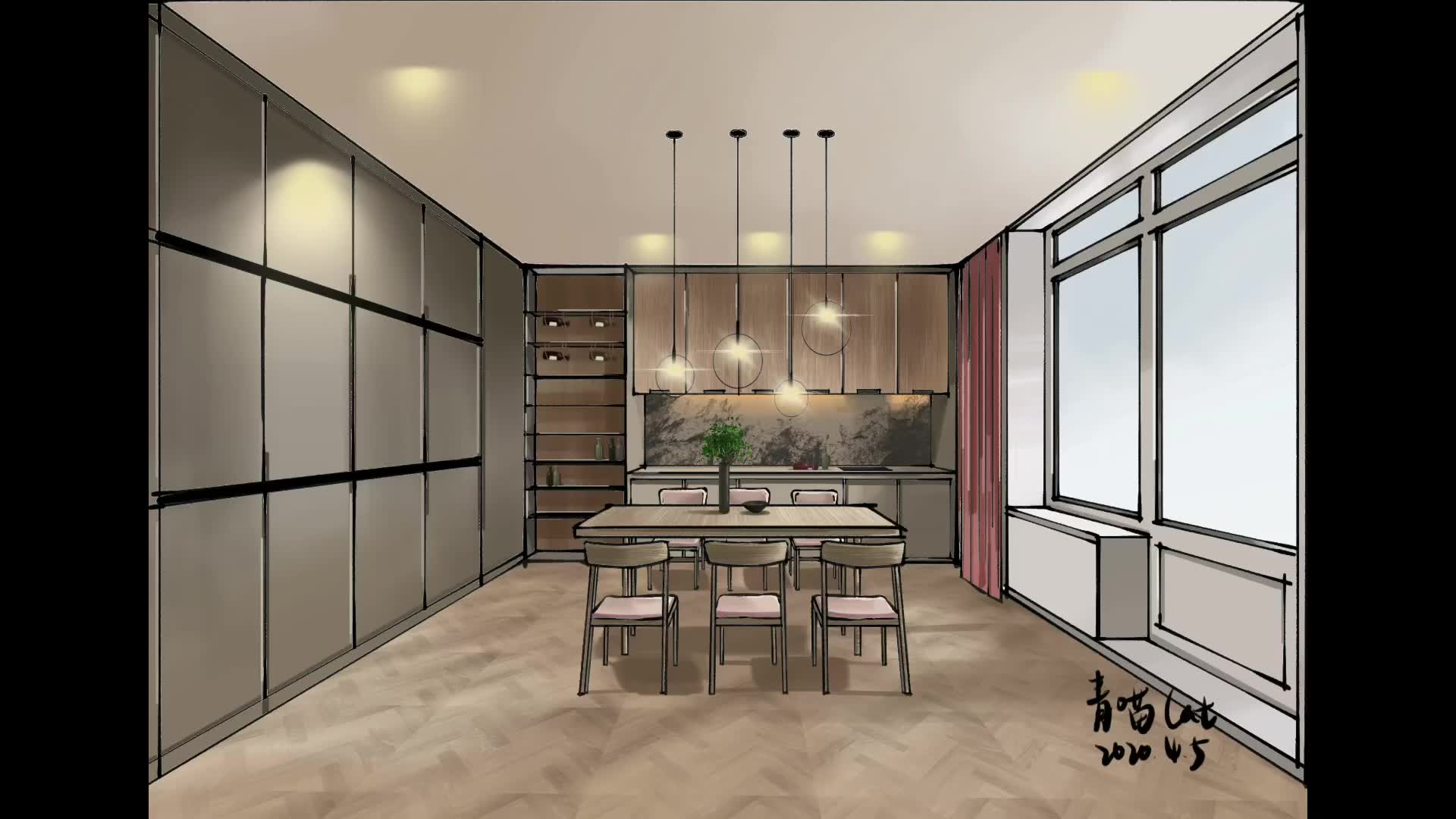 IMG_1250ipad/procreate室内效果图