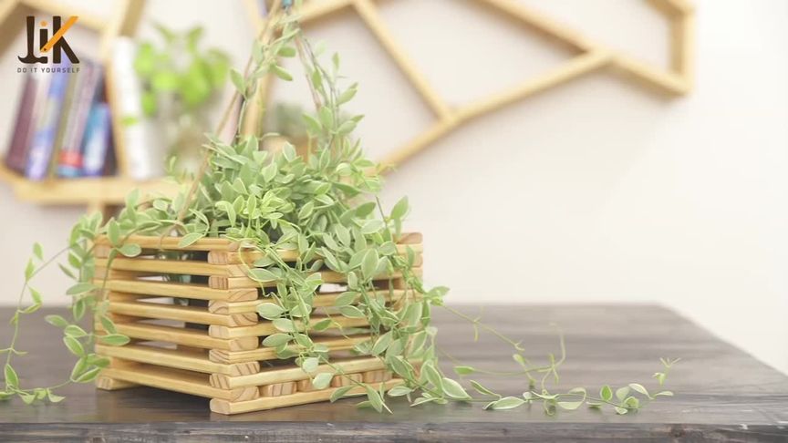 制作一个简单的木架花盆