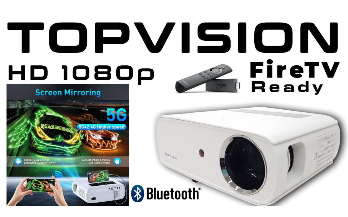 Topvision JQ818B 1080p LED Wi Fi 蓝牙投影仪