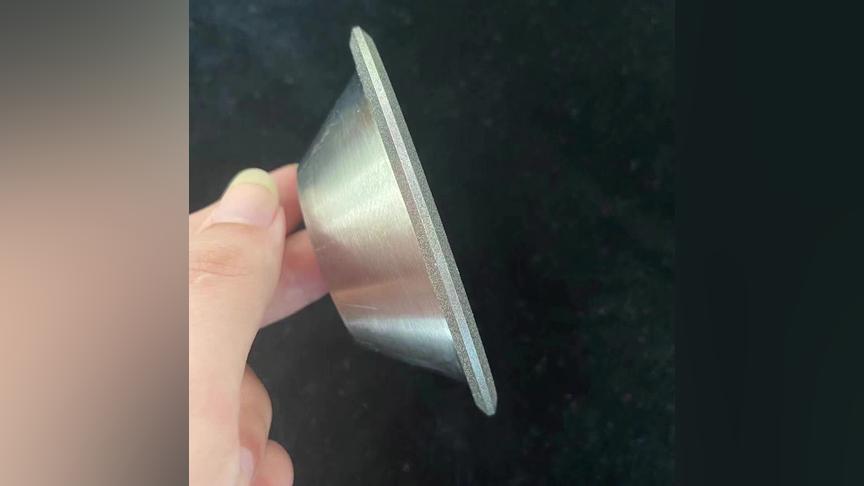 电镀金刚石碗型斜边砂轮#玻璃加工 #钢材加工 #磁性材料加工