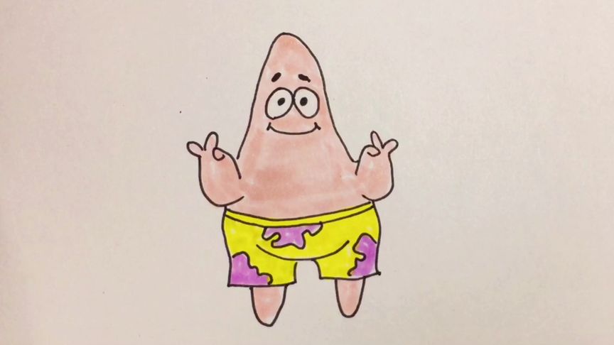 少儿简笔画教学:欧耶 明天我的好朋友海绵宝宝就要回来了