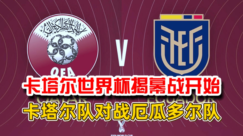 卡塔尔世界杯揭幕战开始,卡塔尔队对战厄瓜多尔队,鹿死谁手?