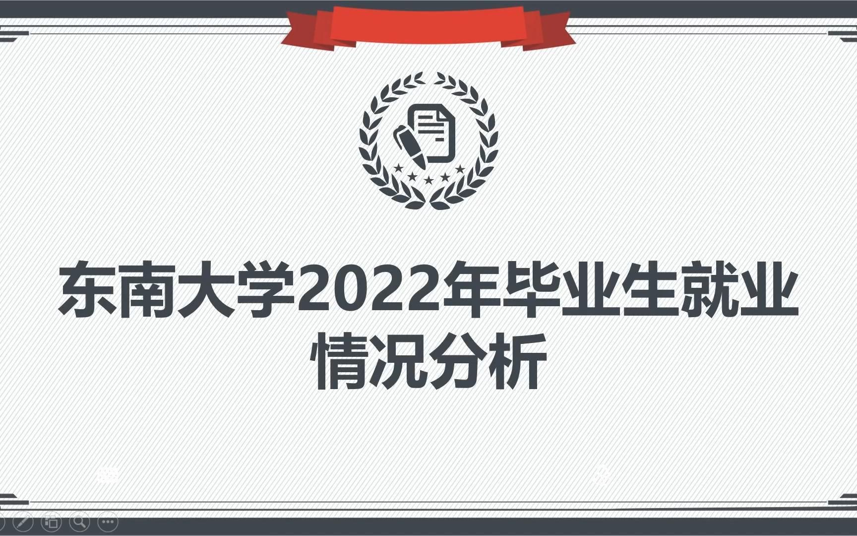 东南大学2022年毕业生就业情况分析