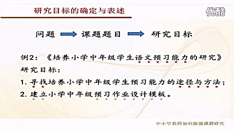 7.怎样确定微课题研究的目标和内容 杨翔