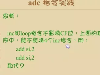 零基础入门学习汇编语言056第十一章 标志寄存器03