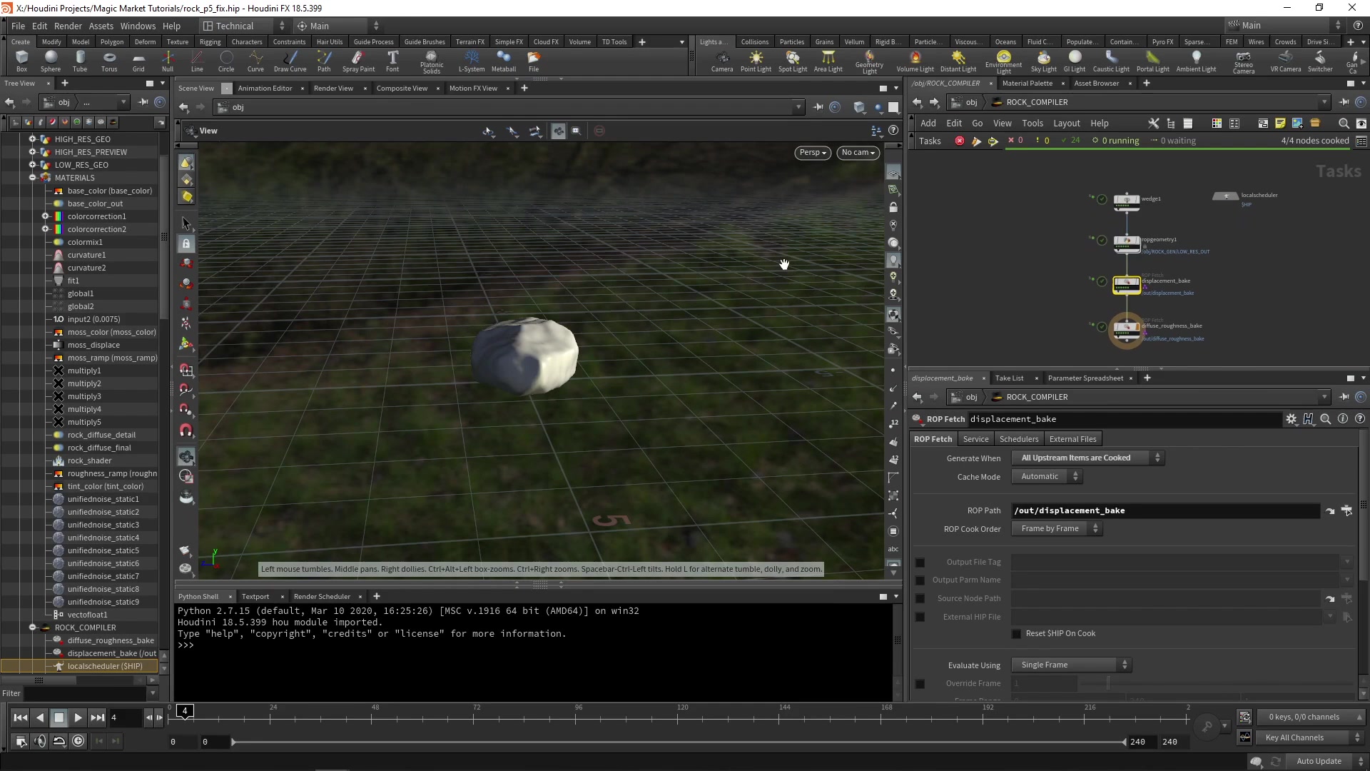 Houdini程序化制作石头