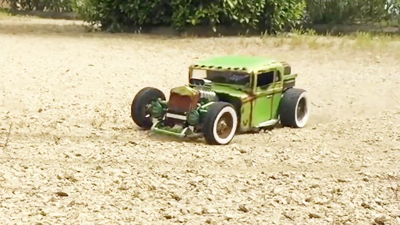 DIY自制模型遥控车,做旧老爷车,仿真RC比例模型
