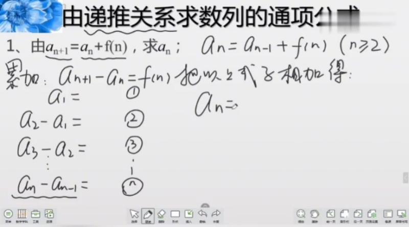 高中数学,数列,累加法求数列通项公式