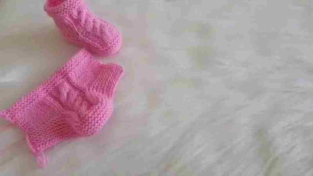 棒针编织一片式婴儿毛线鞋,新款婴儿鞋子编织视频,温暖舒适