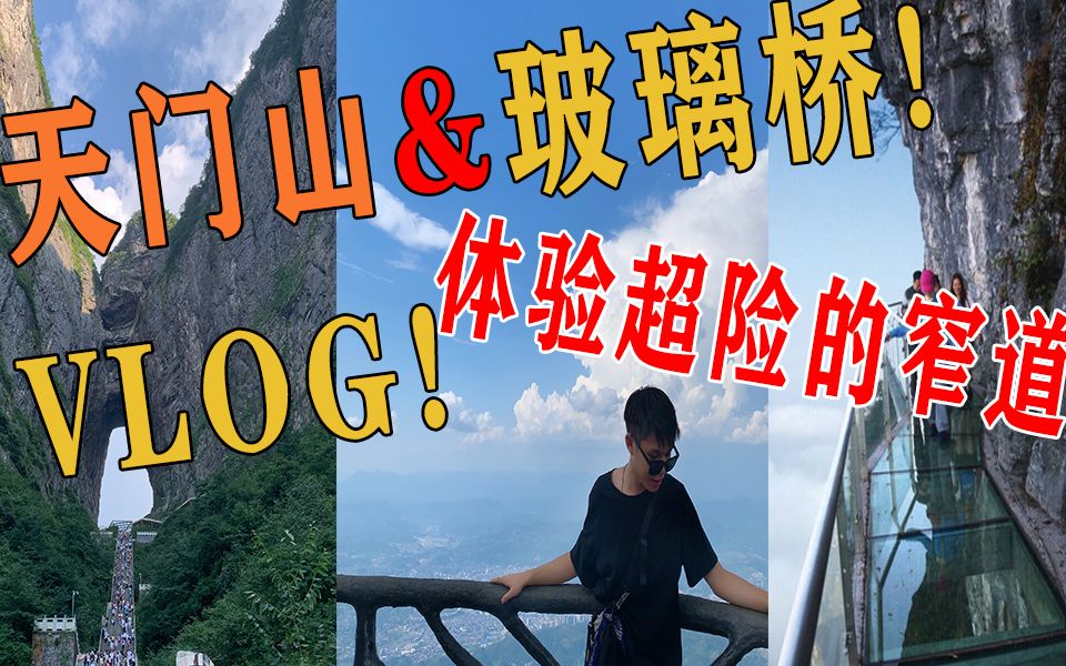 VLOG丨体验国内最险的窄道和最长的玻璃桥张家界旅游日记#1