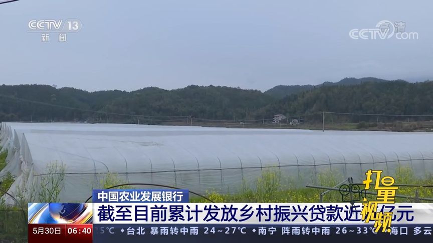 中国农业发展银行:截至目前累计发放乡村振兴贷款近万亿元