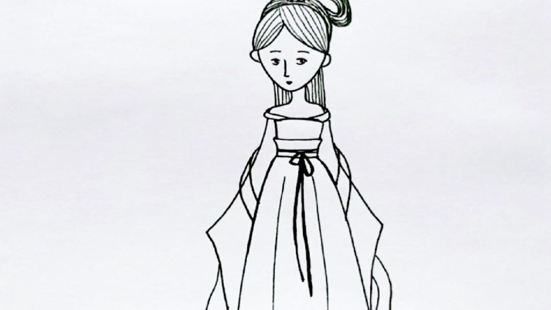 古装女孩简笔画