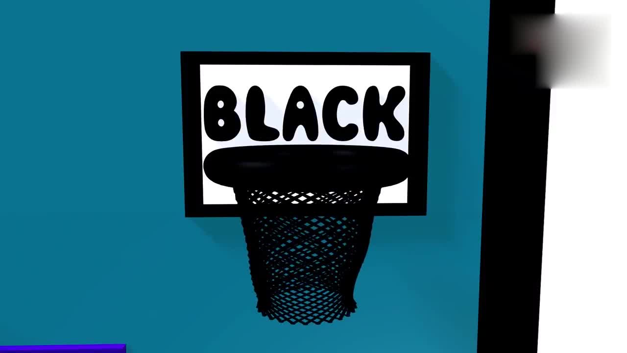 亲子动画 3D动漫帅气的初中生打篮球投篮学习英语