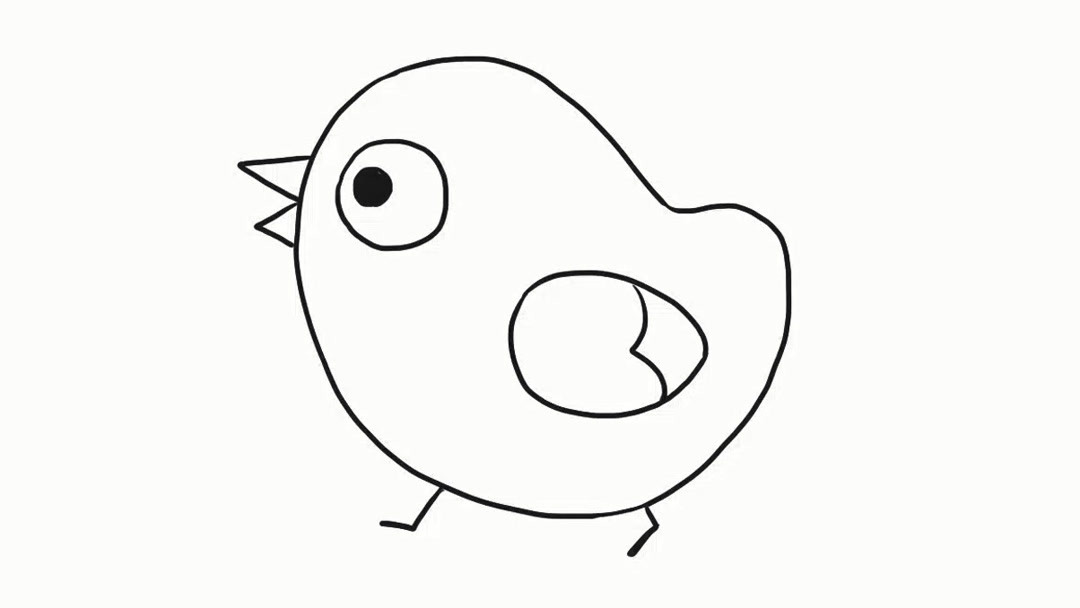 简单的小鸡儿童亲子简笔画