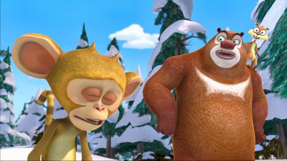 熊出没:熊大熊二真厉害,他们一出手,轻松赶走光头强