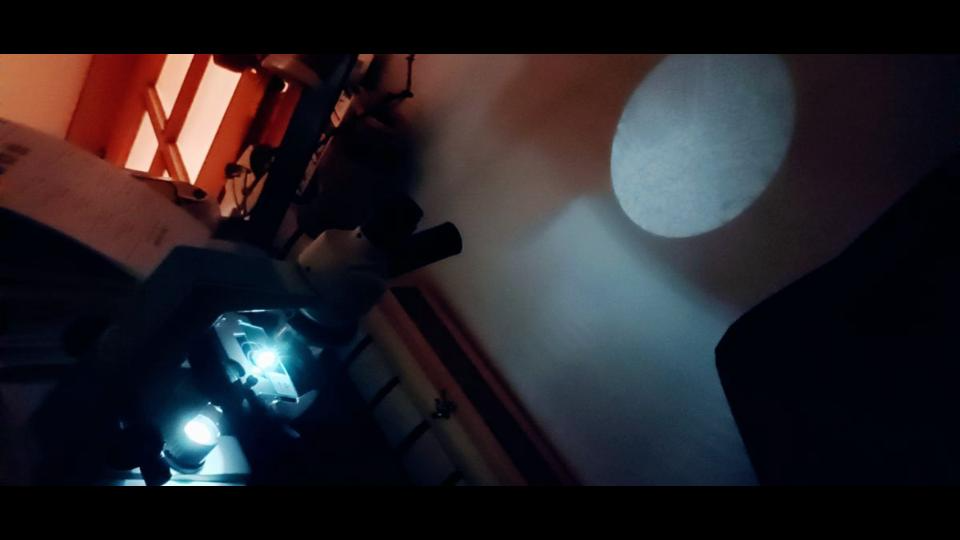 某高中生竟然将显微镜当作投影仪使用!