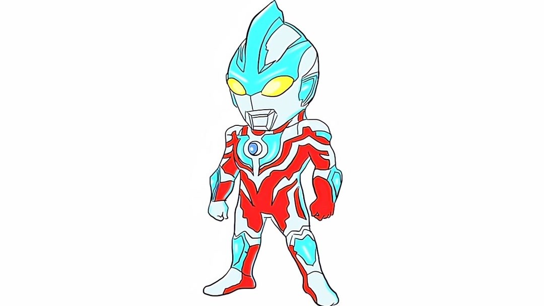 帅气的银河奥特曼儿童亲子简笔画