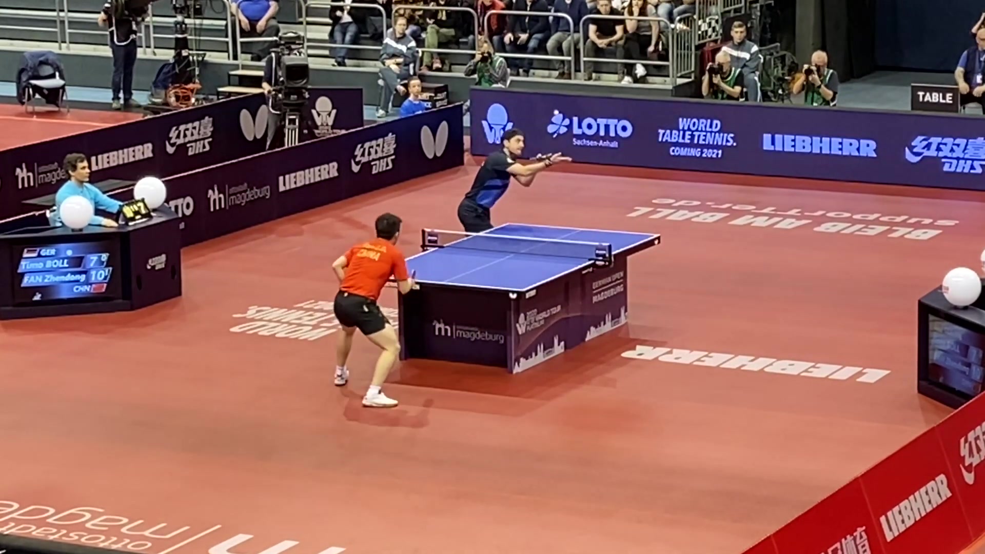 2020德公 樊振东vs波尔 观众视角