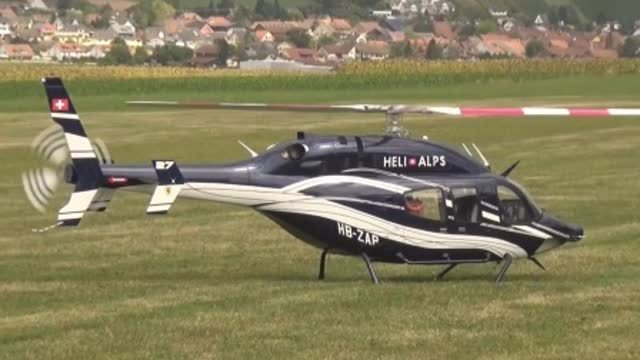 RC遥控贝尔429直升机航模飞行表演