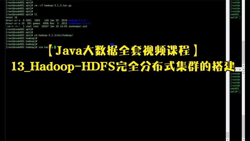 【Java大数据全套视频课程】13_Hadoop-HDFS完全分布式集群的搭建