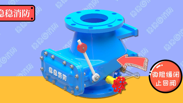 【3D模型】稳稳消防工程师微阻缓闭止回阀原理动画讲解