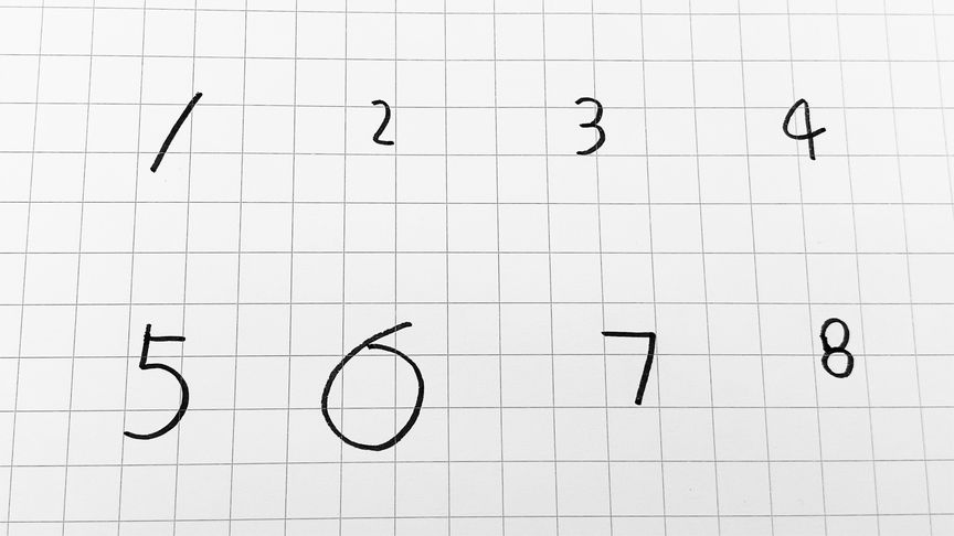 用数字1到8画水果,你最喜欢吃哪个呢?