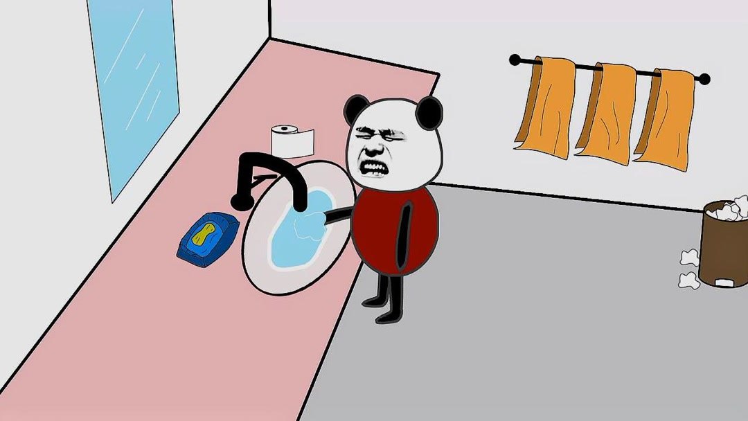 沙雕动画:沙雕熊猫人的日常,洗完手碰了开关,还需要再洗吗?