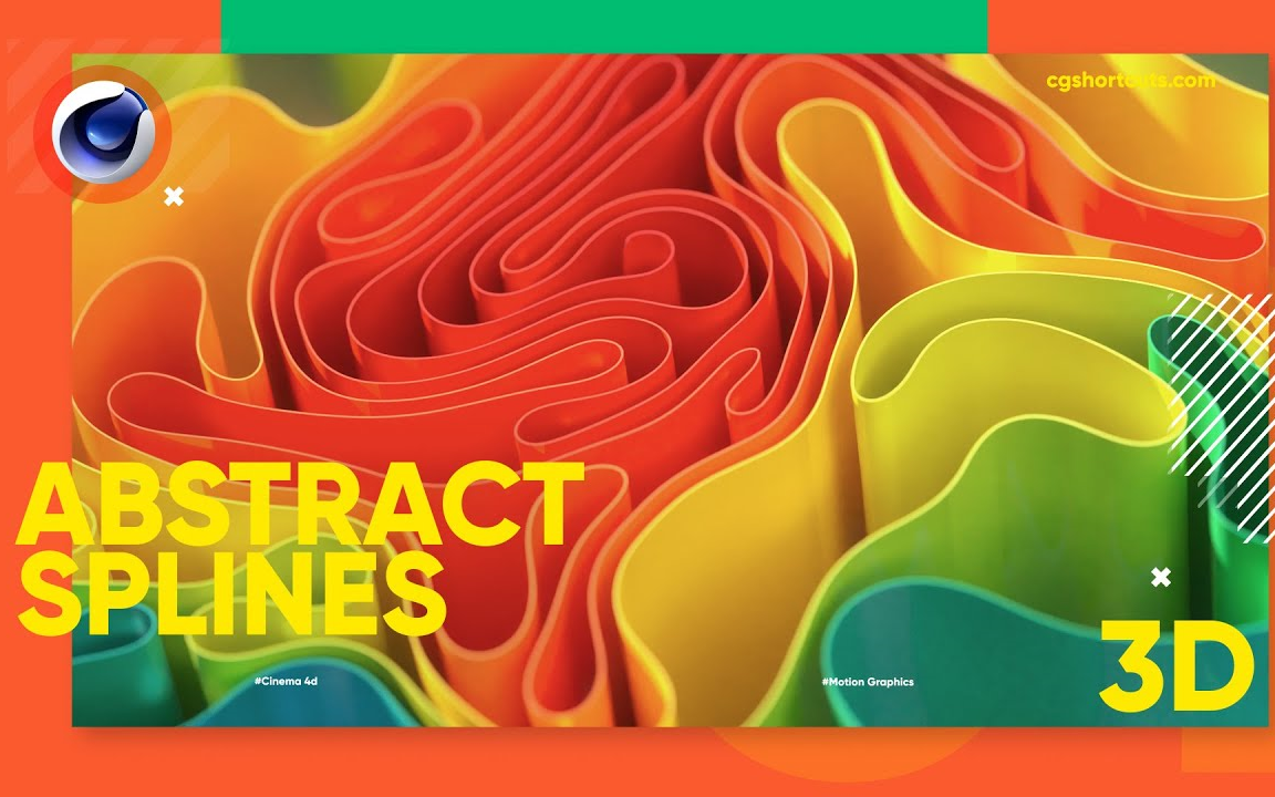 【C4D制作抽象的样条教程】【C4D教程】【C4D中文教程】【C4D...