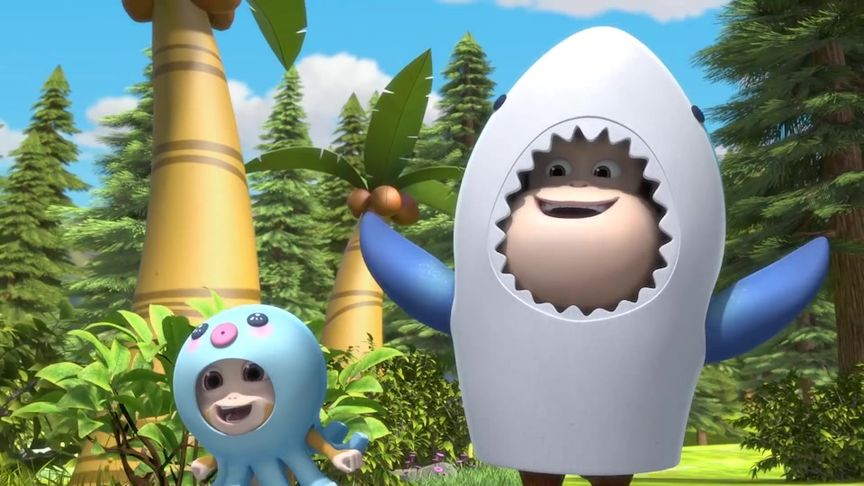 经典儿童搞笑动画片,海边旅游