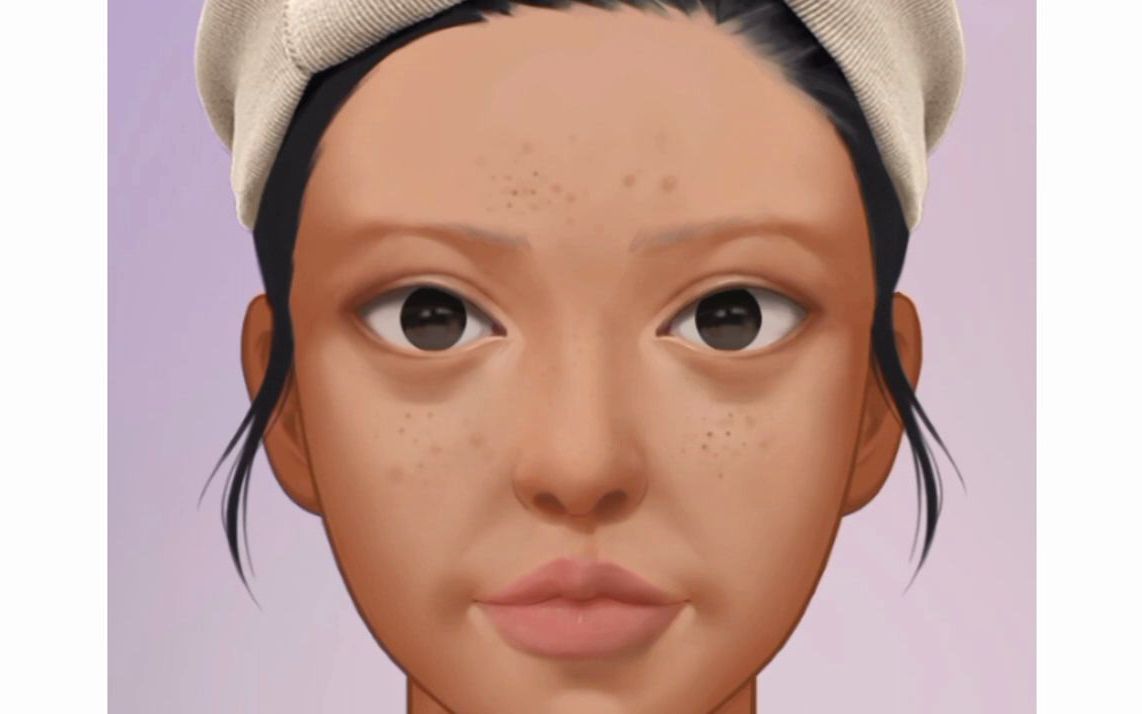 健康的时尚和皮肤护理动画