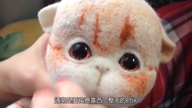 宠物掉毛让人睁不开眼睛,教你用猫毛做只猫,再也不担心掉毛问题