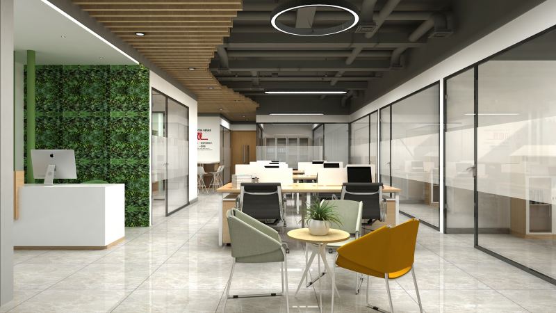 【办公室装修】市场管理公司办公空间装修设计实景图